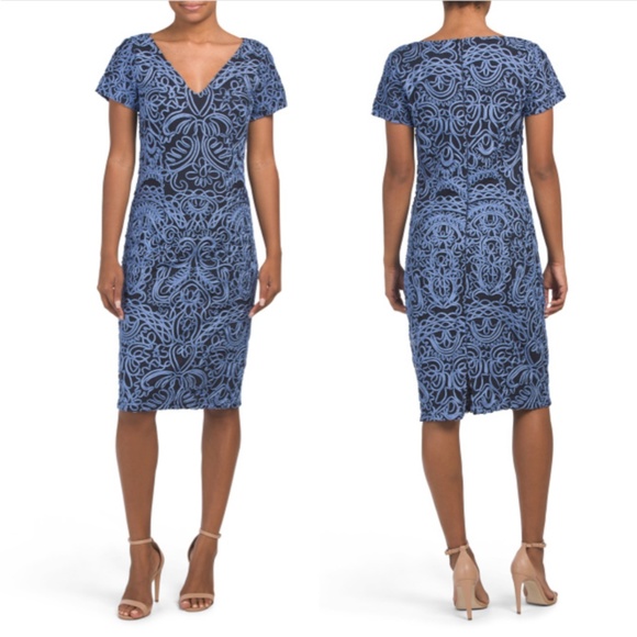 JS Collections | Dresses | Js Collections Petite Hand Embroidered Dress ...